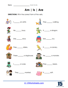 The Verb "To Be" Worksheets | Forms & Usage - 15 Worksheets.com