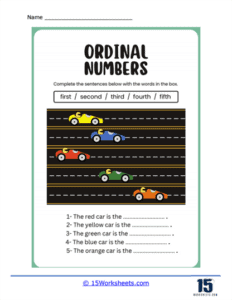 Ordinal Numbers Worksheets | Sequence & Position Terms - 15 Worksheets.com