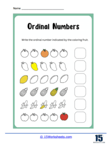 Ordinal Numbers Worksheets | Sequence & Position Terms - 15 Worksheets.com