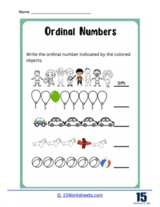 Ordinal Numbers Worksheets | Sequence & Position Terms - 15 Worksheets.com