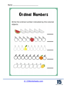 Ordinal Numbers Worksheets | Sequence & Position Terms - 15 Worksheets.com