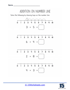 Number Line Addition Worksheets - 15 Worksheets.com