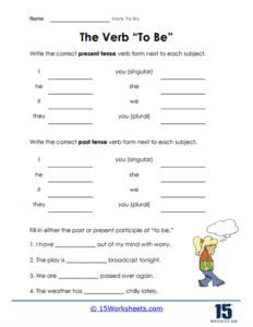 The Verb "To Be" Worksheets | Forms & Usage - 15 Worksheets.com