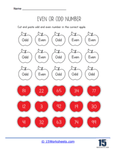 Odd or Even Worksheets | Classify Numbers - 15 Worksheets.com