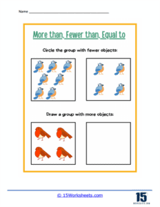 More Than Worksheets | Greater Value Comparison - 15 Worksheets.com