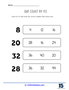 Skip Counting By 4s Worksheets - 15 Worksheets.com