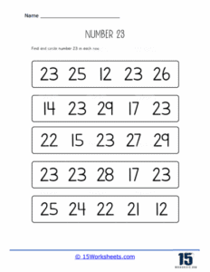 Number 23 Worksheets - 15 Worksheets.com