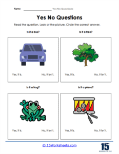 Yes or No Questions Worksheets | Language - 15 Worksheets.com