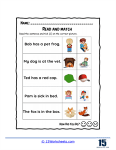 Match Words to Pictures Worksheets | Preschool Skills - 15 Worksheets.com