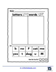 Words vs. Letters Worksheets - 15 Worksheets.com