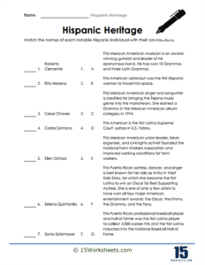 Hispanic Heritage Month Worksheets - 15 Worksheets.com