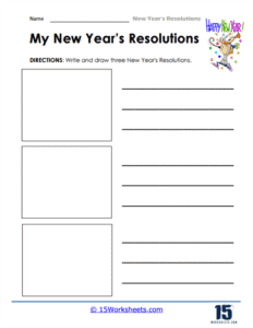 New Year's Resolutions Worksheets - 15 Worksheets.com