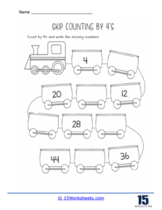 Skip Counting By 4s Worksheets - 15 Worksheets.com
