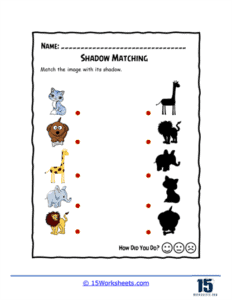 Shadow Matching Worksheets | Observation Skills - 15 Worksheets.com