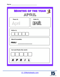 Months of the Year Worksheets - 15 Worksheets.com