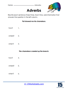 Adverbs Worksheets - 15 Worksheets.com