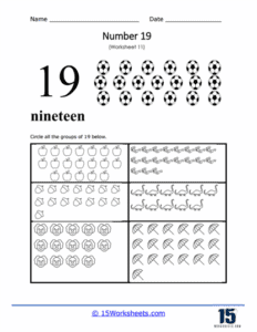 Number 19 Worksheets - 15 Worksheets.com