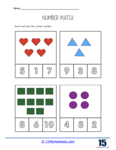 Matching Numbers Worksheets | Integers and Numeracy - 15 Worksheets.com