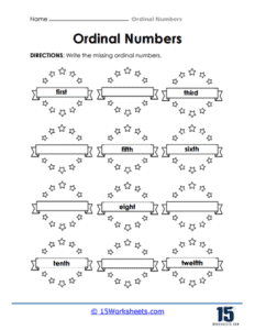 Ordinal Numbers Worksheets | Sequence & Position Terms - 15 Worksheets.com