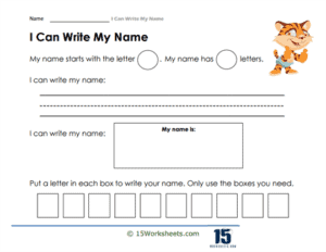 I Can Write My Name Worksheets - 15 Worksheets.com