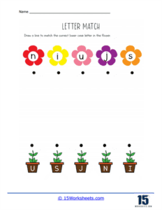 Match Letters Worksheets - 15 Worksheets.com