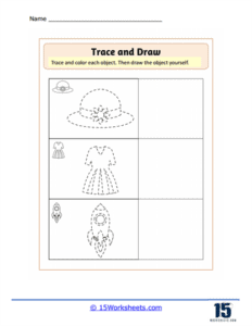 Trace and Draw Worksheets - 15 Worksheets.com