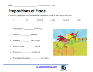 Prepositions of Place Worksheets | Grammar Skills - 15 Worksheets.com