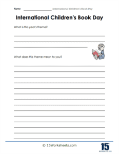 International Children's Book Day Worksheets - 15 Worksheets.com