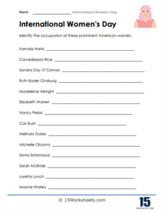 International Women's Day Worksheets | Celebrating Equity - 15 ...