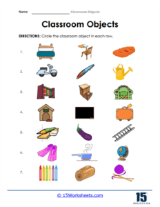 Classroom Objects Worksheets - 15 Worksheets.com