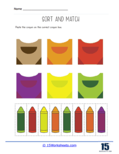 Sort and Match Colors Worksheets | Comparisons - 15 Worksheets.com