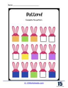 Copying Patterns Worksheets | Visual Exercises - 15 Worksheets.com