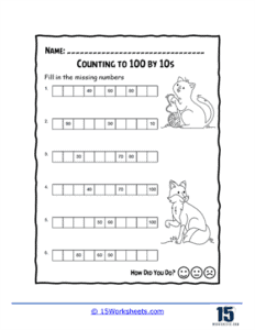 Counting to 100 By 10s Worksheets - 15 Worksheets.com