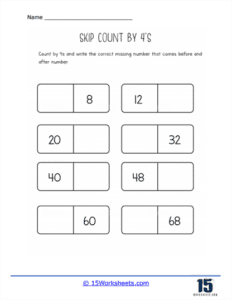 Skip Counting By 4s Worksheets - 15 Worksheets.com