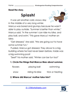 Kindergarten Reading Comprehension Worksheets | Helps Early Literacy
