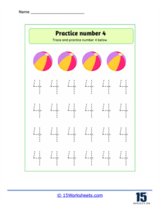 Number 4 Worksheets - 15 Worksheets.com