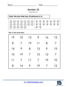 Number 19 Worksheets - 15 Worksheets.com