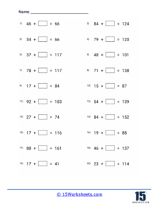 Double Digit Addition Worksheets - 15 Worksheets.com