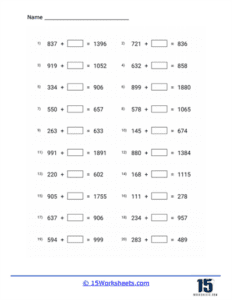 Three Digit Addition Worksheets - 15 Worksheets.com