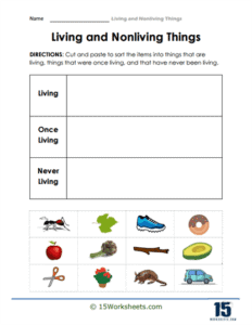 Living and Nonliving Things Worksheets - 15 Worksheets.com