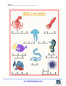 Ocean Animals Worksheets | Life Science - 15 Worksheets.com