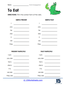 Verb Conjugation Worksheets | by Person, Tense & Mood - 15 Worksheets.com