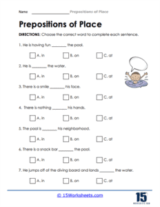 Prepositions of Place Worksheets - 15 Worksheets.com
