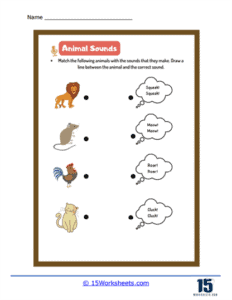 Animal Sounds Worksheets | Vocal Cues Activities - 15 Worksheets.com