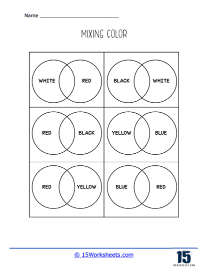 Mixing Colors Worksheets 15 Worksheets