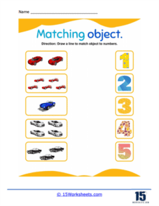 Matching Objects to Numbers Worksheets | Number Sense - 15 Worksheets.com