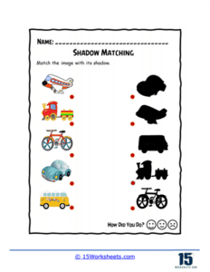 Shadow Matching Worksheets | Observation Skills - 15 Worksheets.com