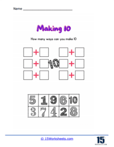 Making 10 Worksheets | Numeracy Skills - 15 Worksheets.com