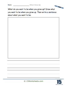 When I Grow Up Worksheets | Kindergarten - 15 Worksheets.com