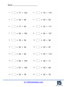 Double Digit Addition Worksheets - 15 Worksheets.com